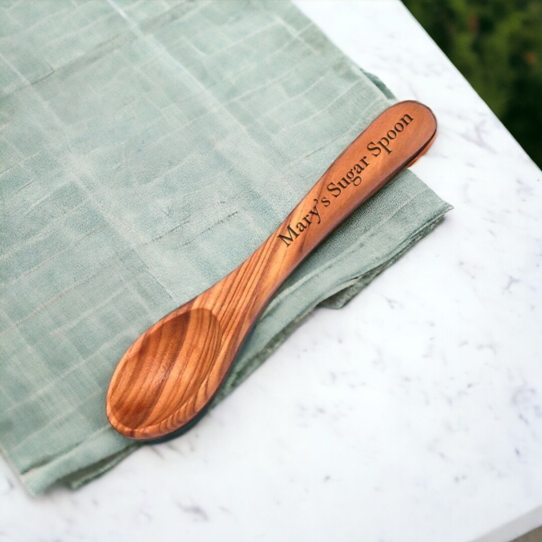 Personalized SUGAR SPOON Wood Spoons Home Kitchen Salt Coffee Tea ...