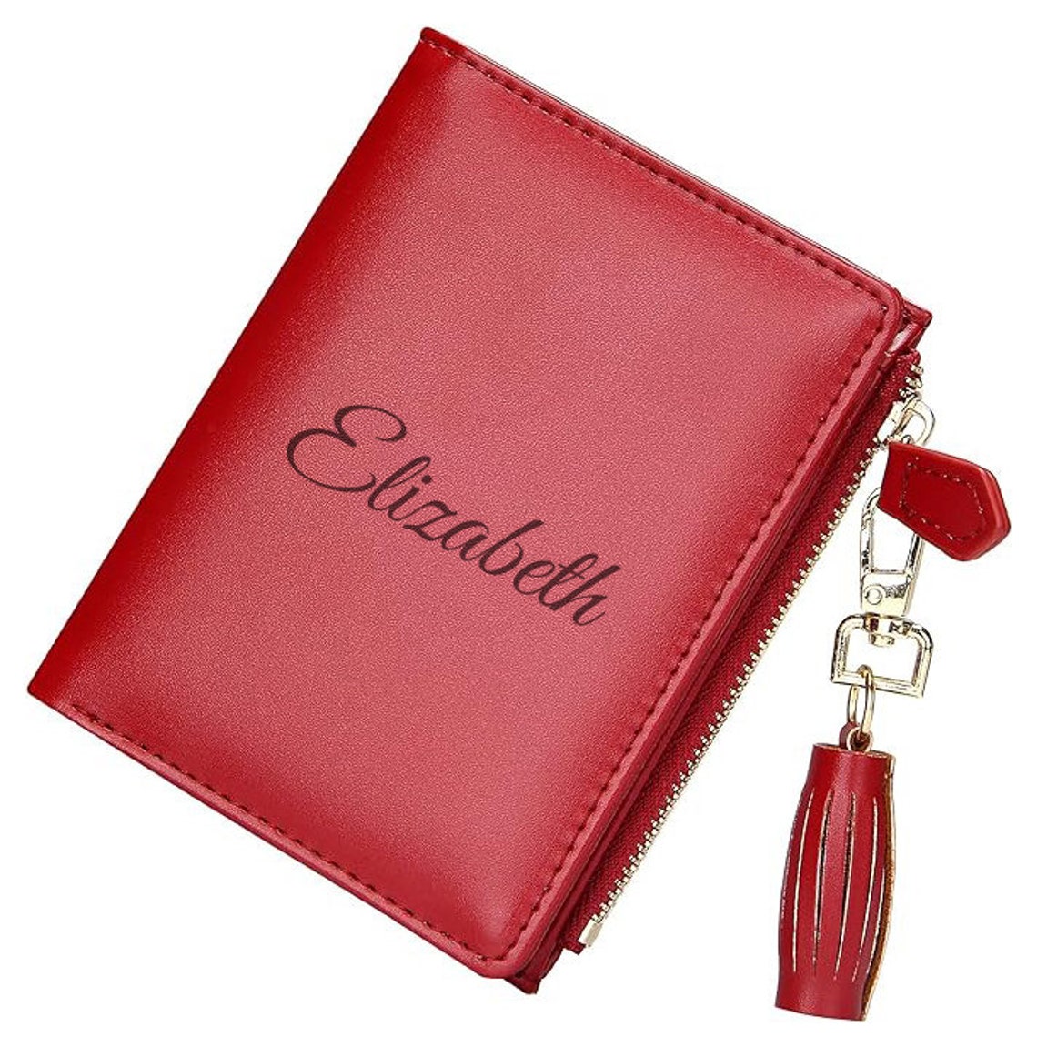 Personalized LEATHER WOMENS WALLET for Women Bridesmaid Gift for Her ...