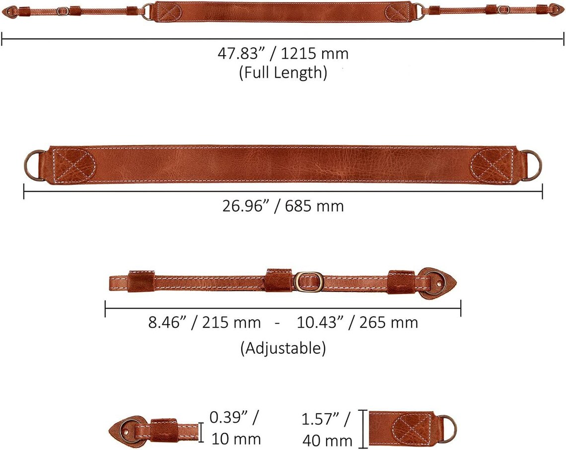 Personalized Leather Camera Strap DSLR & SLR Shoulder Neck Strap ...