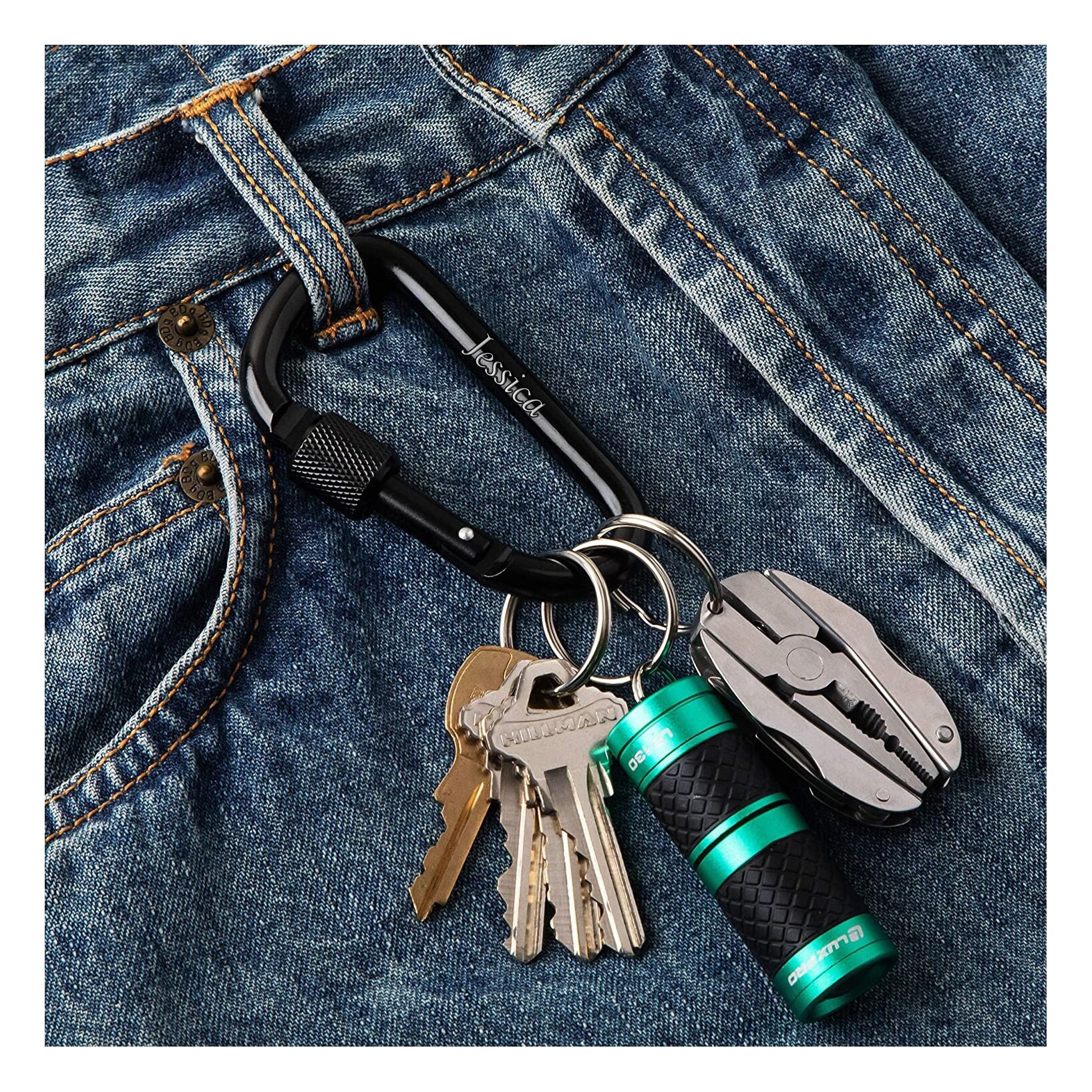 Personalized CARABINER Custom Engraved Keyring Carabiners - Etsy