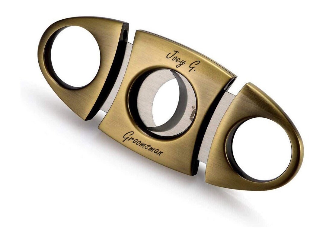 Personalized CIGAR CUTTER Cigars Accessories Groomsmen Gift for Him Dad ...