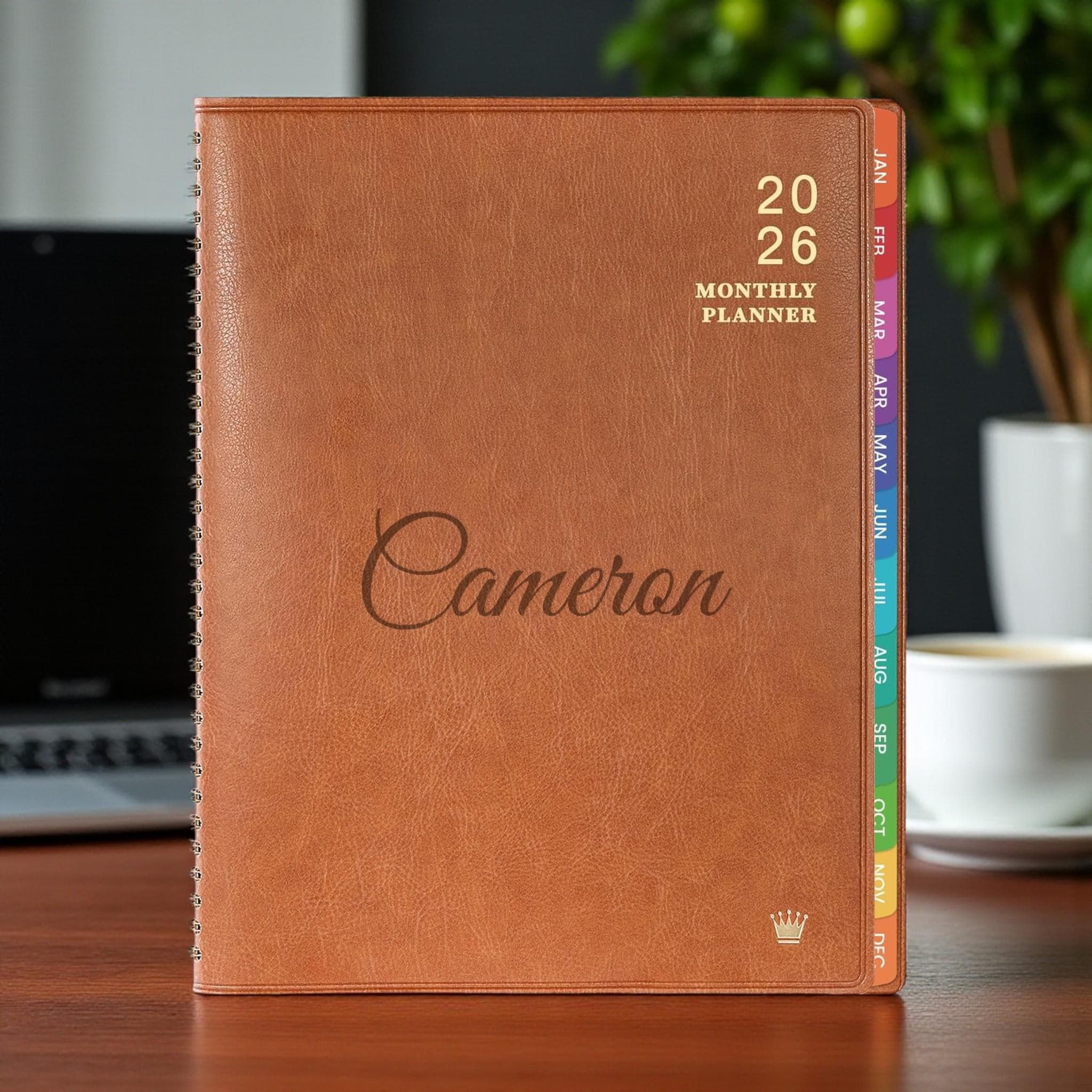Personalized 2026 LEATHER PLANNER CALENDAR Organizer Teacher Birthday ...