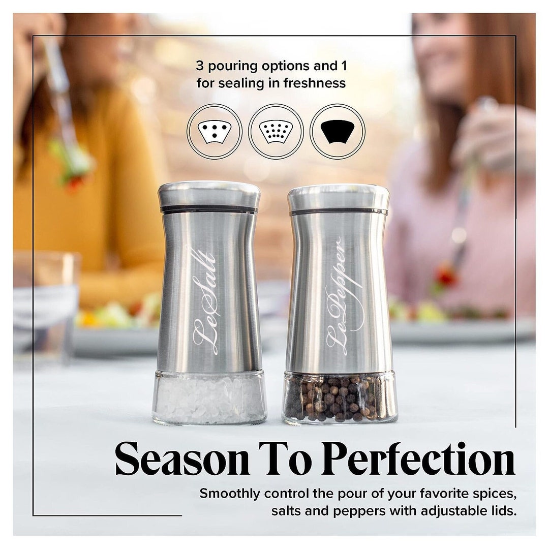 Personalized SALT & PEPPER SHAKERS Mill Grinder Cooking Home Kitchen ...