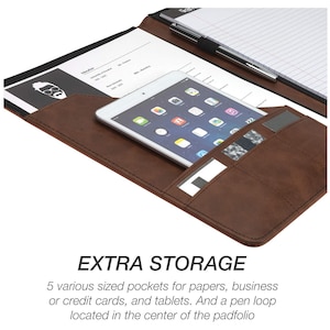 Personalized LEATHER PORTFOLIO for Men Women Corporate Business ...