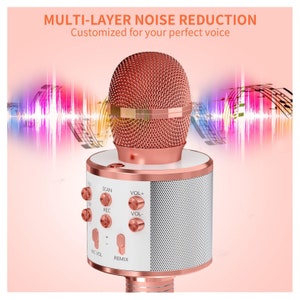 Personalized BLUETOOTH MIC Microphone Karaoke Singing Singer Birthday ...
