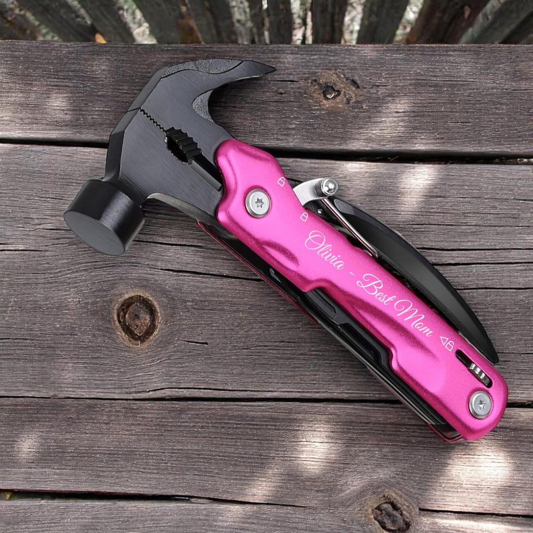 Personalized PINK HAMMER MULTITOOL for Women Cancer Bridesmaid Gift for ...
