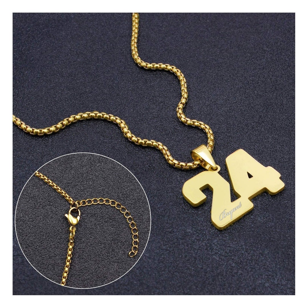 Personalized NUMBER NECKLACE for Boys Numbers Girls Custom Engraved ...