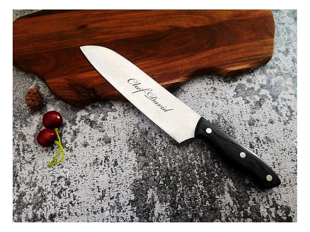 Personalized CHEFS KNIFE Kitchen Knive Custom Engraved Cooking Fathers ...