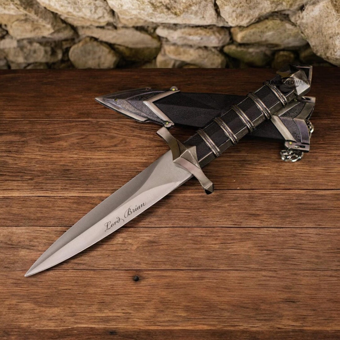 Personalized FANTASY DAGGER & SHEATH Swords Groomsmen Birthday Gift for ...