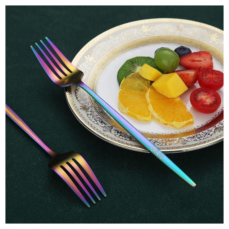 Personalized FORK Dinner Long Dinnerware Utensil Wedding Groomsmen Gift ...