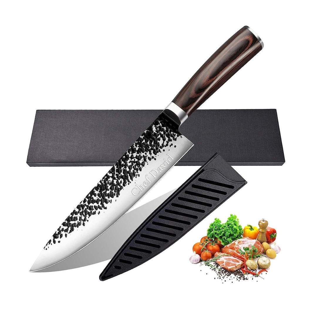 Personalized CHEF KNIVE SET Custom Engraved Kitchen Knives Home Cooking ...