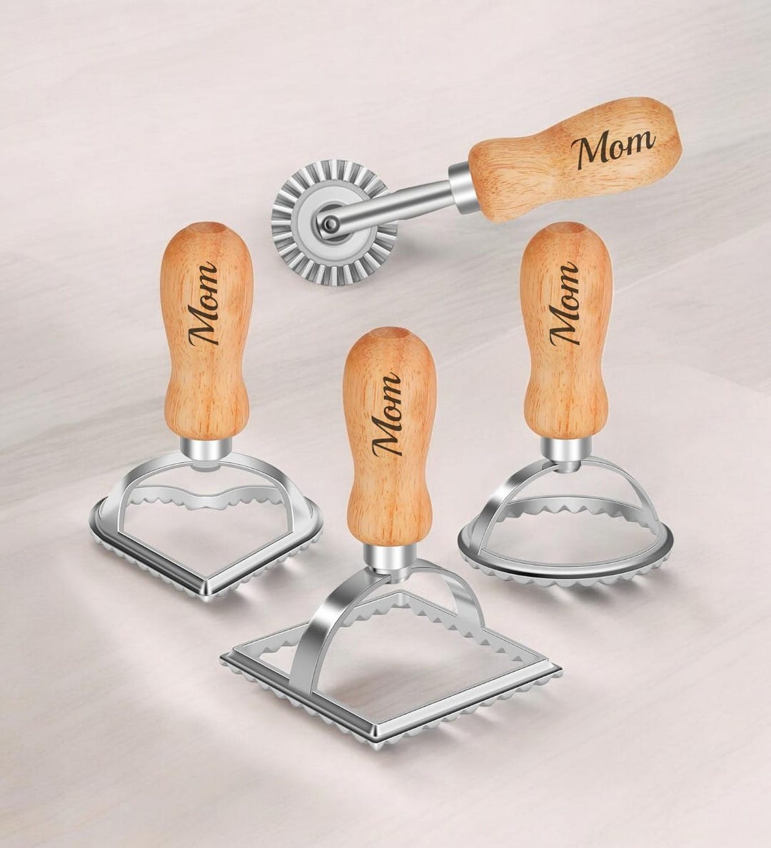 Personalized Ravioli Stamp Maker Cutter With Roller Wheel Housewarming ...