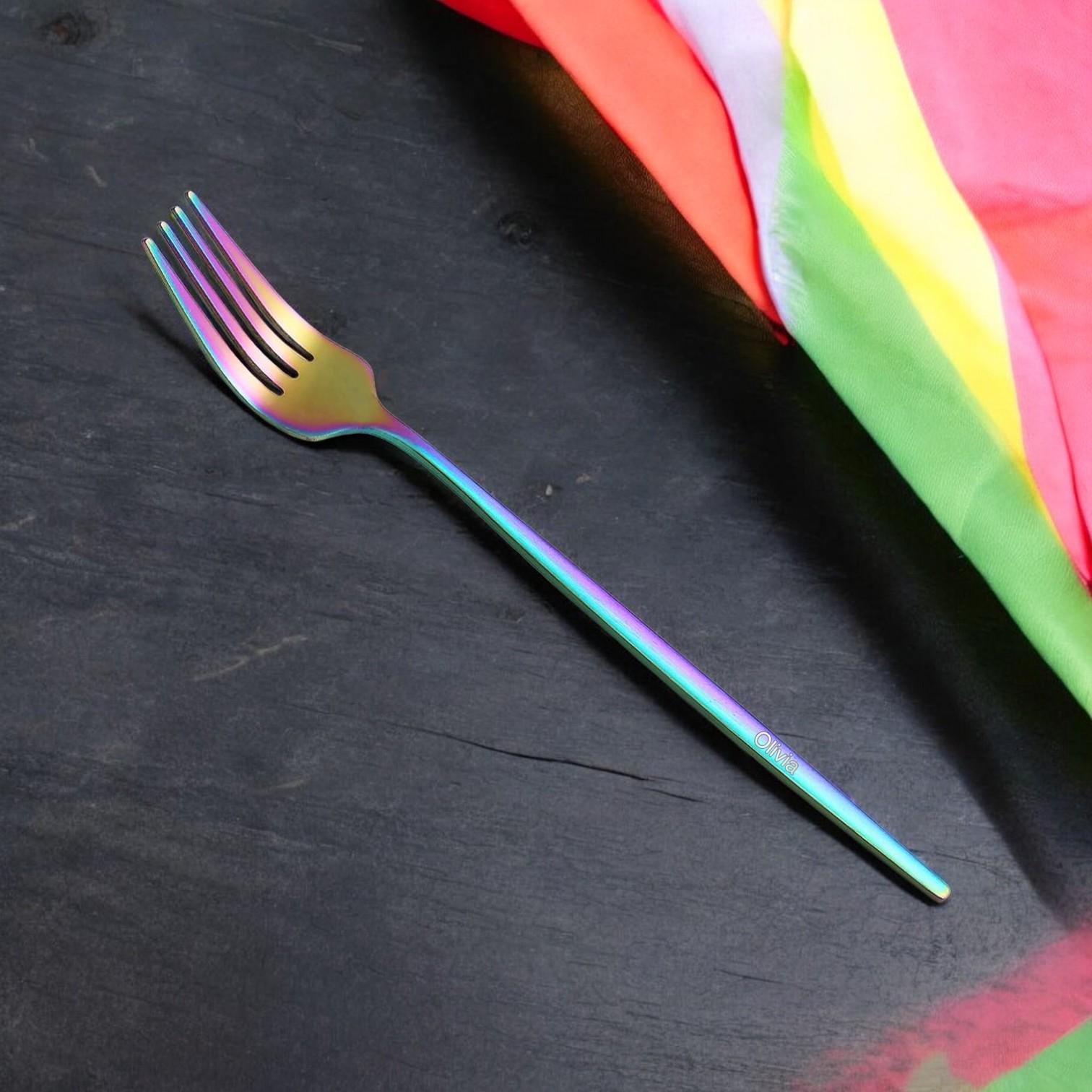 Personalized FORK Dinner Long Dinnerware Utensil Wedding Groomsmen Gift ...