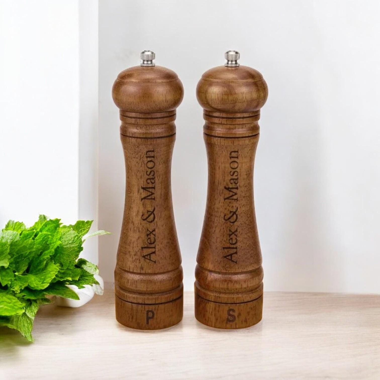 Personalized SALT PEPPER SHAKERS Grinder Mill Custom Engraved Gifts for Him Dad Boyfriend Mom Women Her Home Kitchen Cooking Housewarming Etsy Canada