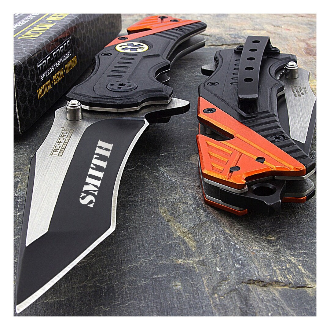 Custom Personalized EMT EMS Pocket Knife With Clip Knives Seatbelt ...