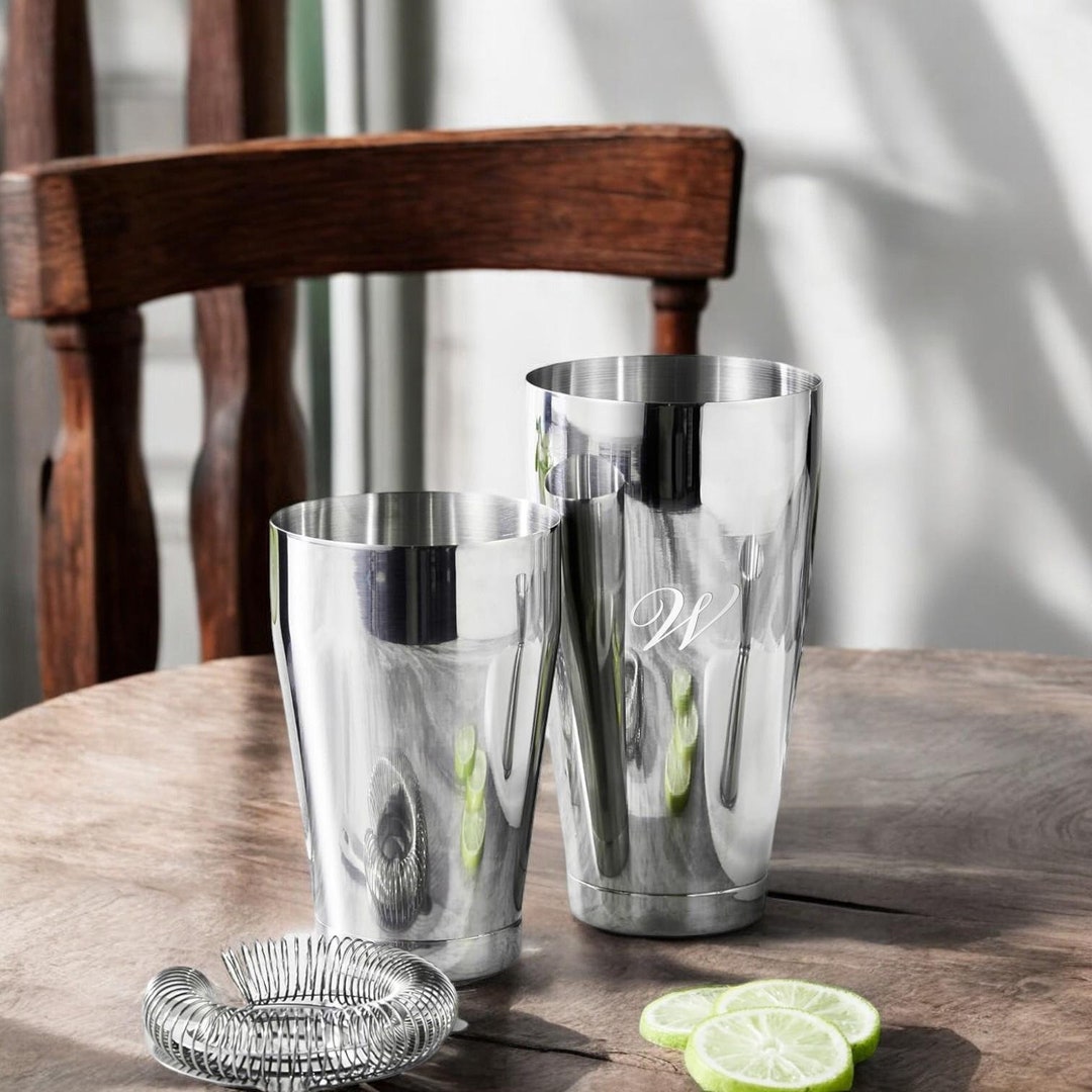 Personalized COCKTAIL SHAKER SET Mixer Drinkware Bar Bartender Barware ...