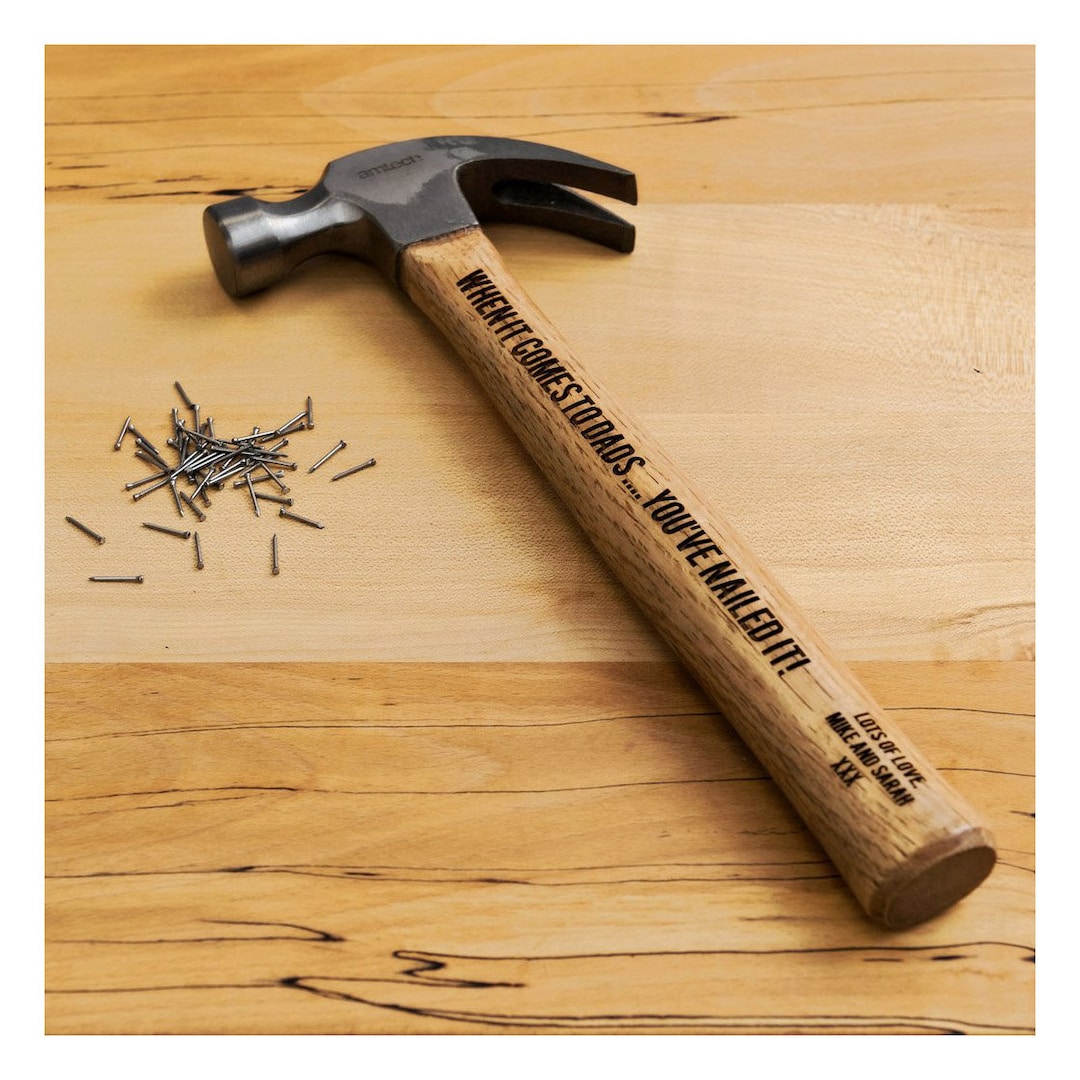 Personalized HAMMER Hammers Groomsmen Birthday Gift for Him Dad Men ...
