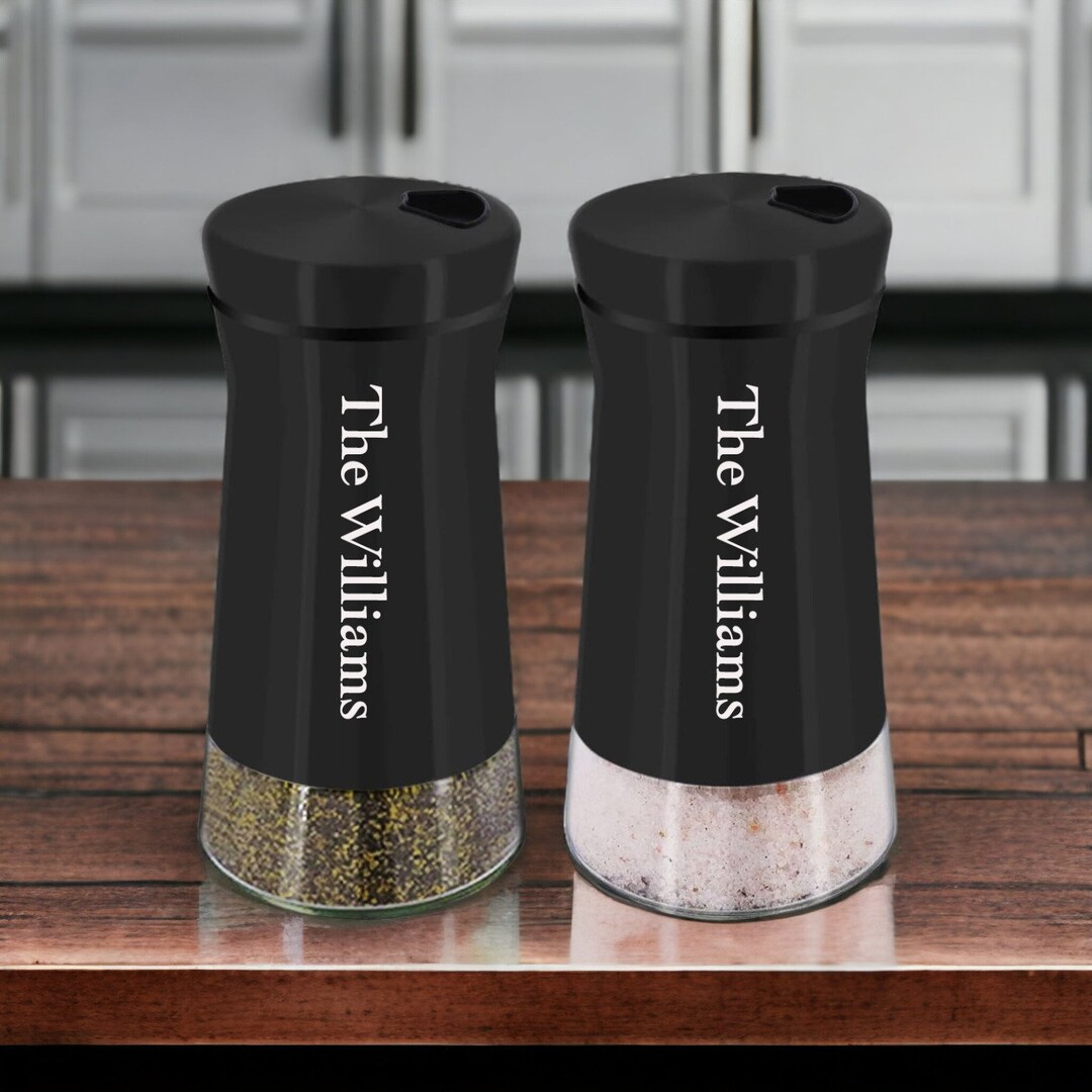 Personalized SALT & PEPPER SHAKERS Mill Grinder Cooking Home Kitchen ...