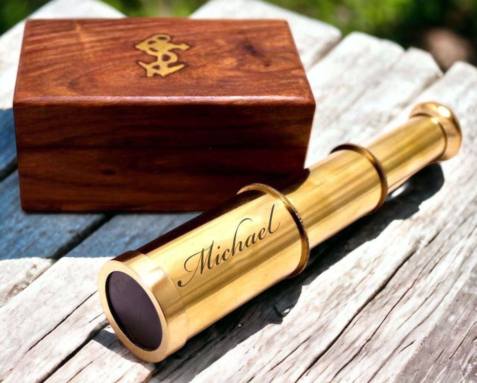 Personalized TELESCOPE & BOX Telescopes Custom Engraved Groomsmen Gifts ...