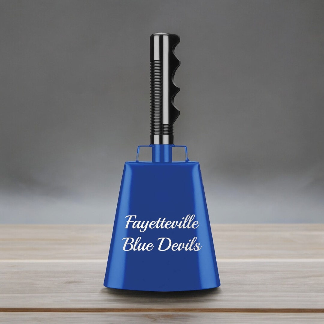 Personalized COWBELL Cow Bell Steel Hand Bell Call School Dinner ...