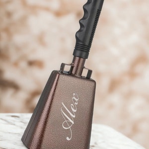 Personalized COWBELL Cow Bell Team School Spirit Dinner Bell Call Hand ...