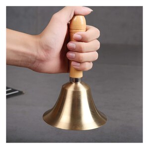 Personalized HANDBELL Custom Engraved Brass Hand Bell Dinner School ...