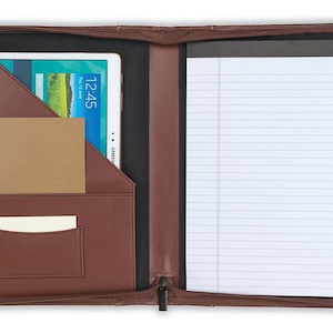 Personalized LEATHER PORTFOLIO for Men Women Corporate Business ...