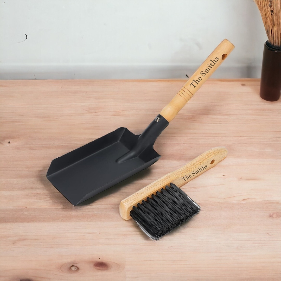 Personalized FIREPLACE SHOVEL SET Brush Coal Hearth Firepit Camping ...