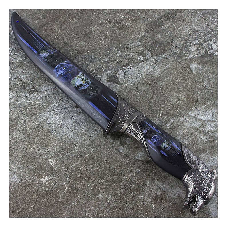 Personalized FANTASY DAGGER & SHEATH Custom Swords Wolf - Etsy