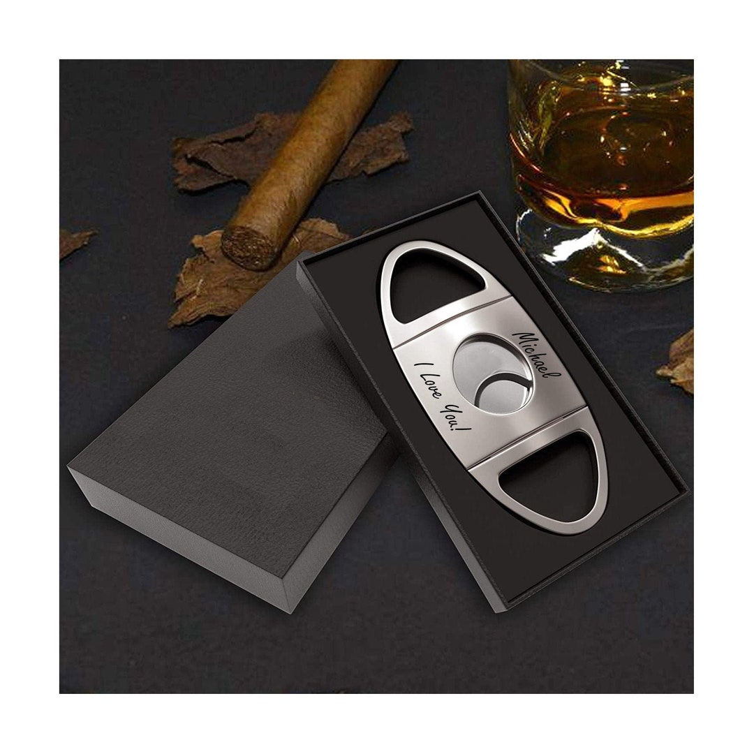 Personalized CIGAR CUTTER Custom Engraved Cigars Accessories Groomsmen ...