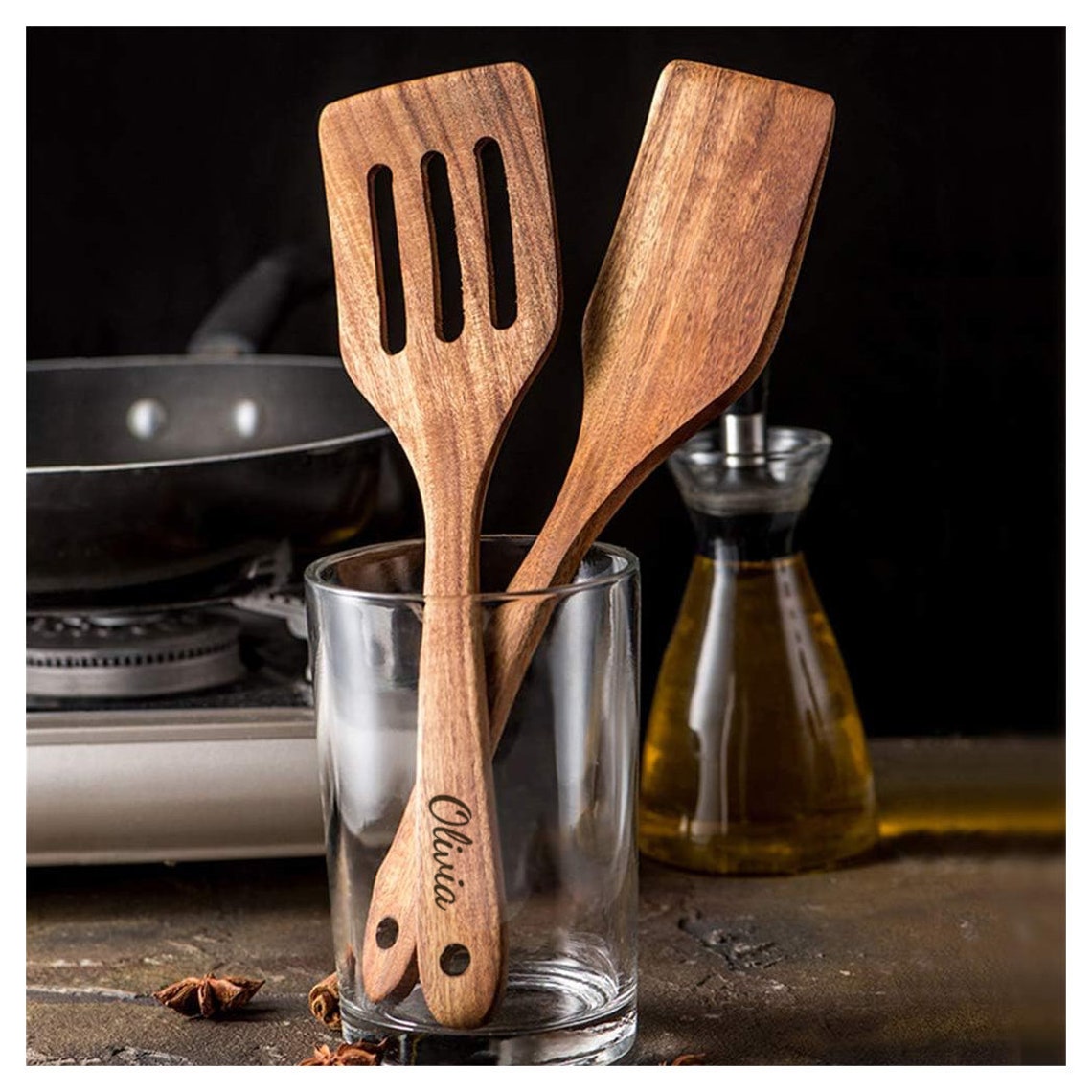 Personalized COOKING UTENSIL SET 4 Piece Home Kitchen Cook Chef ...