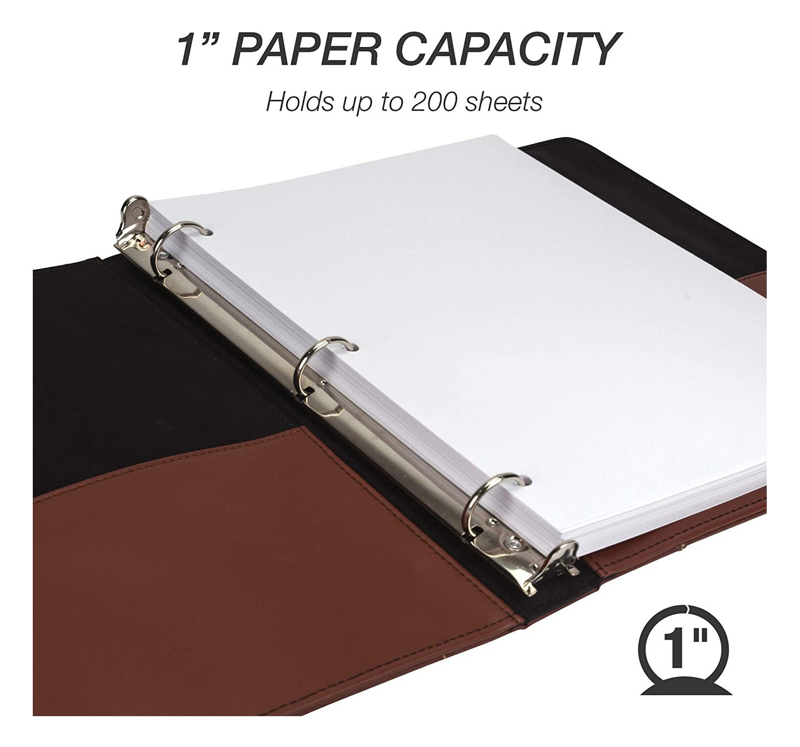 Personalized LEATHER 3 RING BINDER Padfolio Pad Organizer Business ...