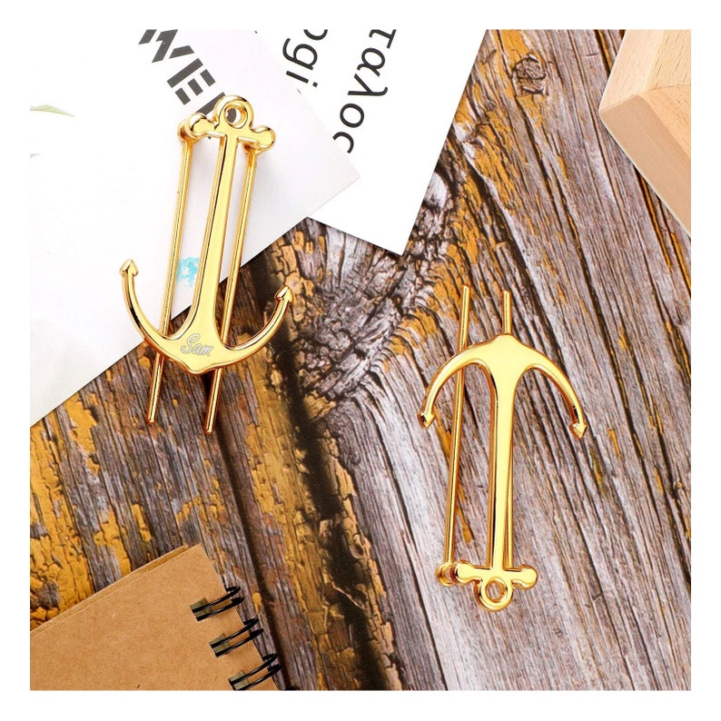 Personalized ANCHOR BOOKMARK Book Marks Teacher Groomsmen Birthday Gift ...