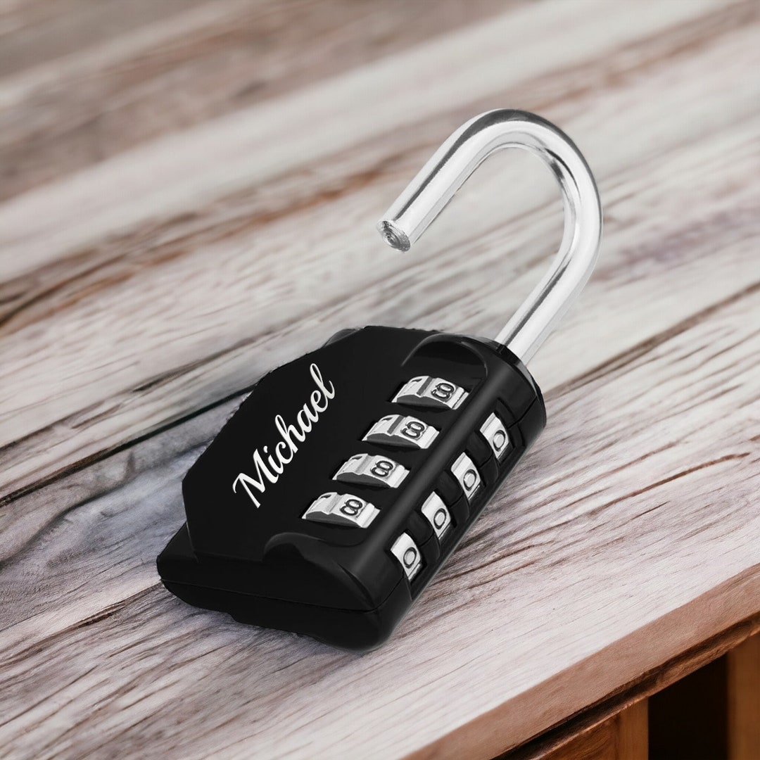 Custom Personalized COMBINATION LOCK Padlock School Kids Child Birthday ...