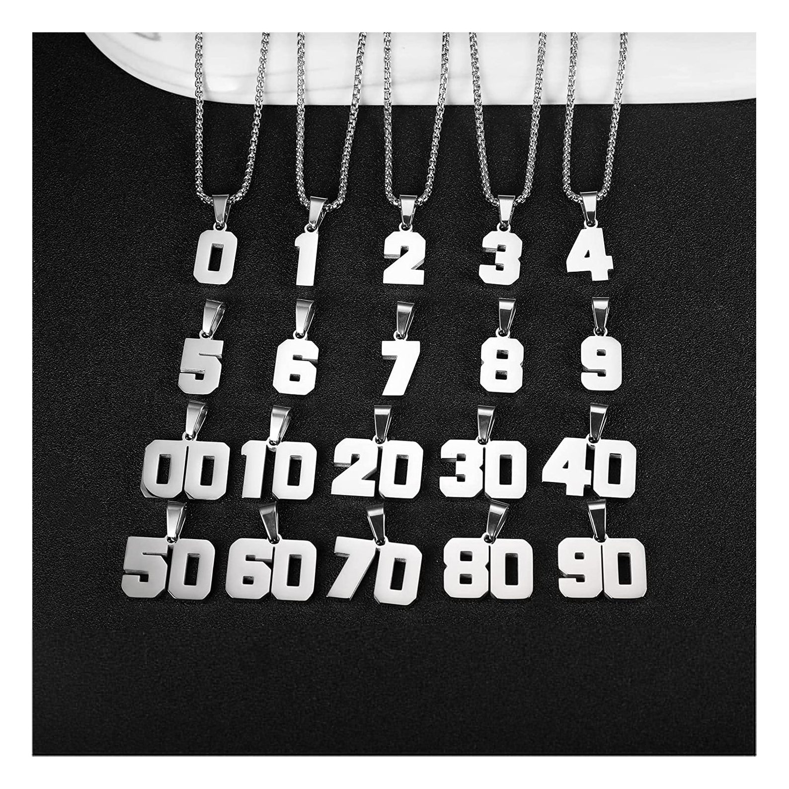 Personalized NUMBER NECKLACE for Boys Girls Men Pendant Gifts - Etsy