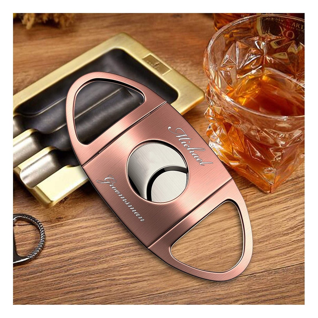 Personalized CIGAR CUTTER Custom Engraved Cigars Accessories Groomsmen ...