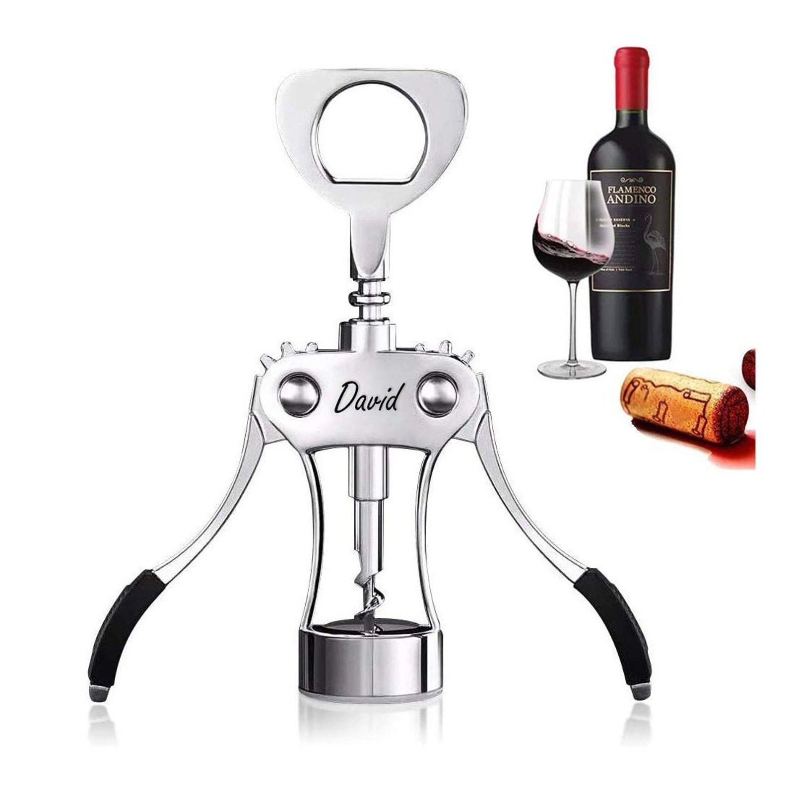 Personalized CORKSCREW Custom Engraved Bottle Opener Bar Wine Gifts for ...