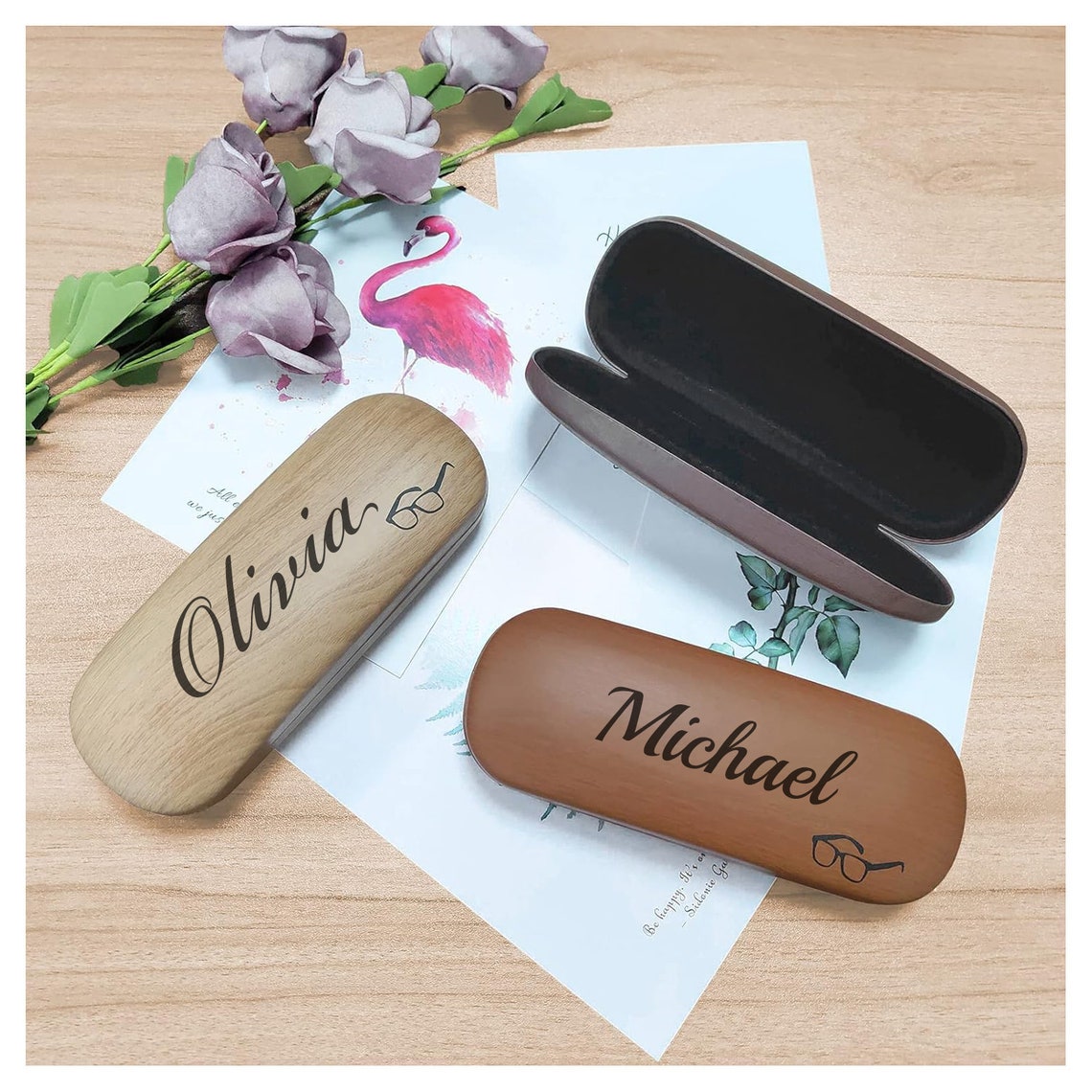 Personalized GLASSES CASE Sunglasses Holder Eyeglass Leather Carrying ...