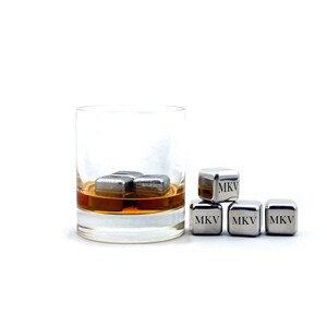 Personalized WHISKEY STONES Chilling Rocks Stone Rock Cocktail Glass ...