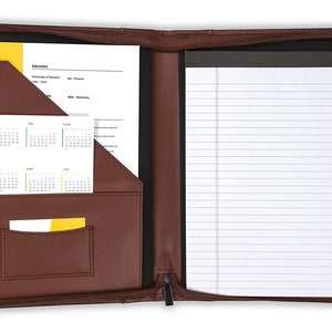 Personalized LEATHER PORTFOLIO for Men Women Corporate Business ...