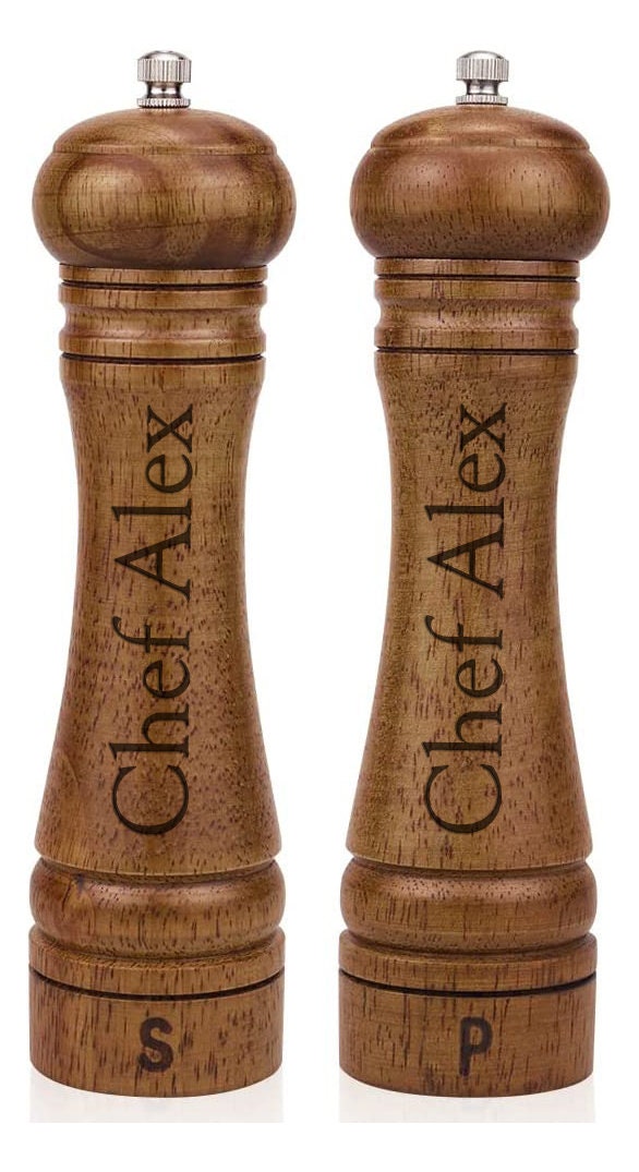 Personalized SALT & PEPPER SHAKER Mill Grinder Home Kitchen ...
