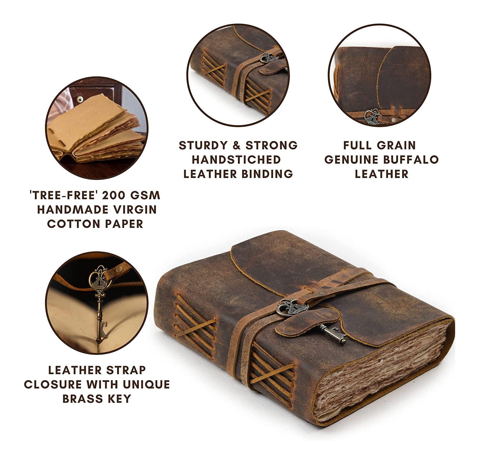 Personalized LEATHER JOURNAL for Men Women Travel Diary Notebook ...