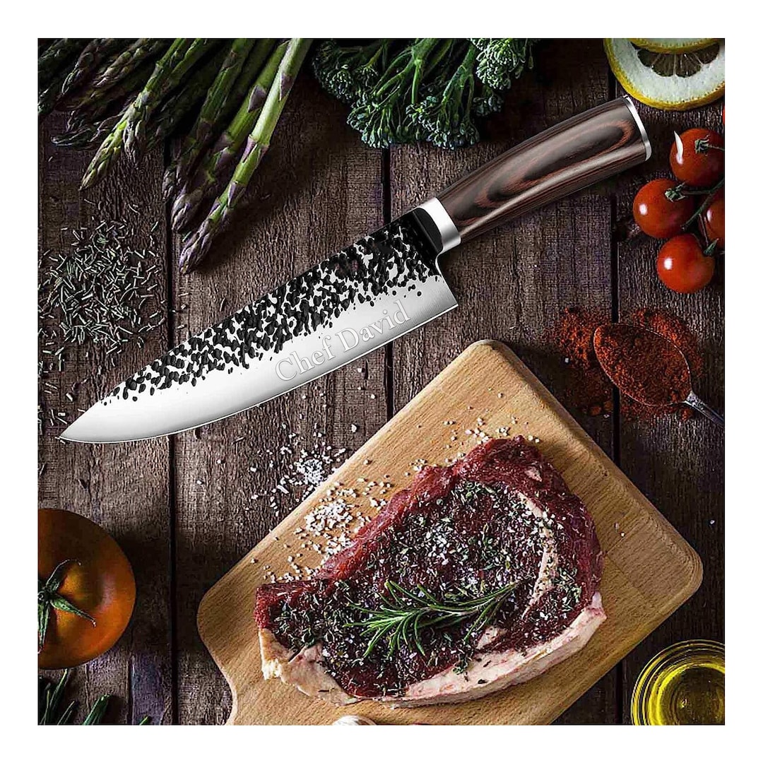 Personalized CHEF KNIVE SET Custom Engraved Kitchen Knife Knives Home ...