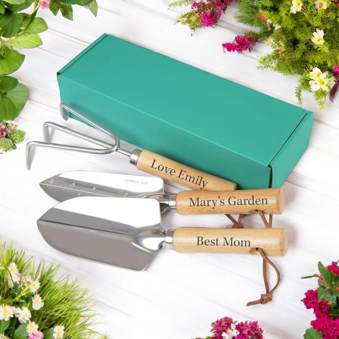 Personalized GARDENING TOOLS SET Garden Flower Home Outdoor Birthday ...