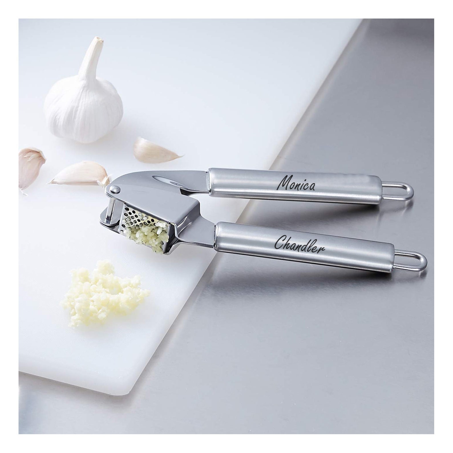 Personalized GARLIC PRESS Utensil Tool Peeler Grater Gift for Her Women ...