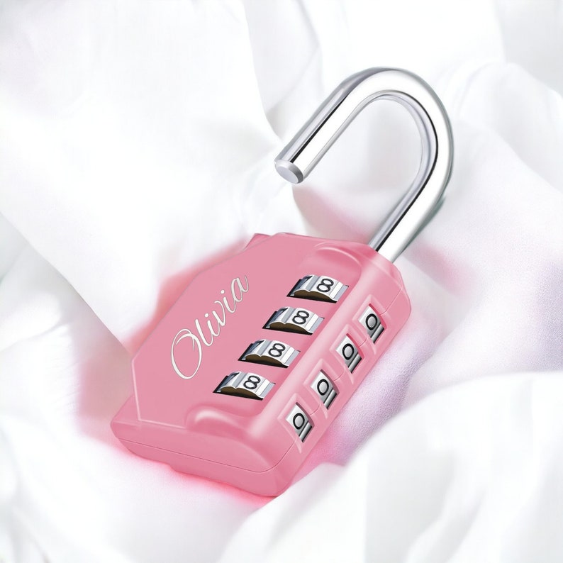 Personalized COMBINATION LOCK Padlock School Kids Child Birthday Gift ...