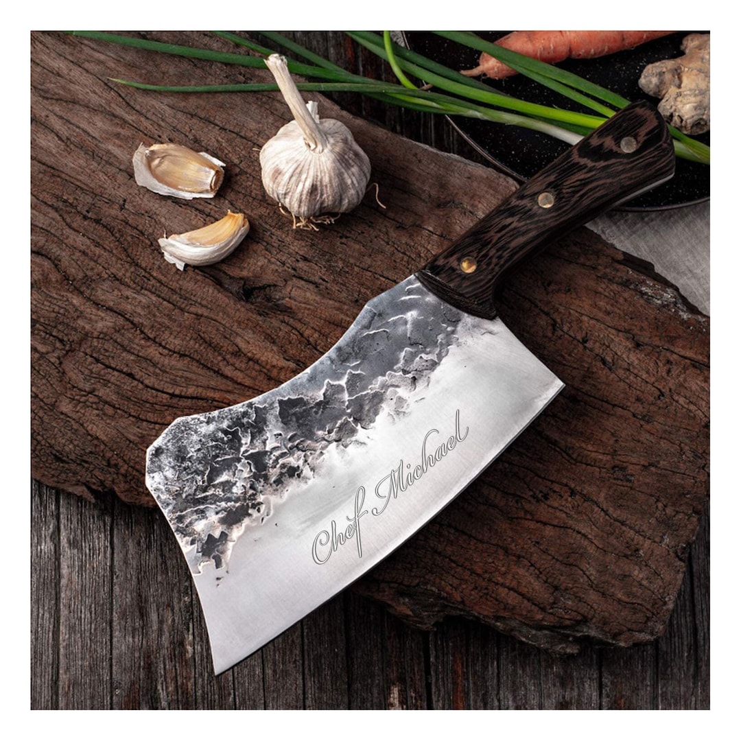 Personalized CHEF CLEAVER Chefs Knife Custom Engraved Home Cooking ...