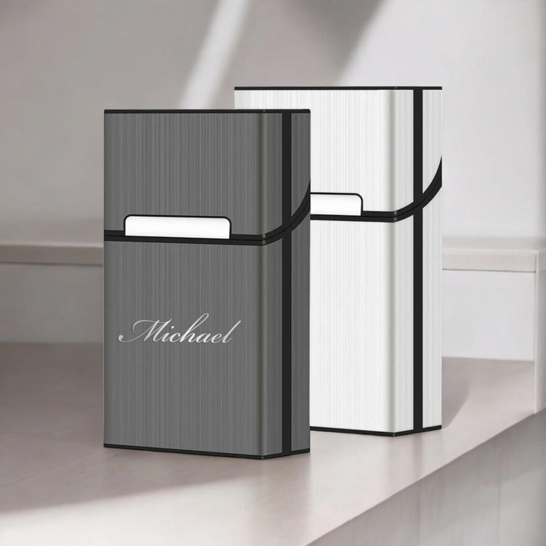 Personalized 100s CIGARETTE CASE Custom Engraved Cases Groomsmen Gift ...