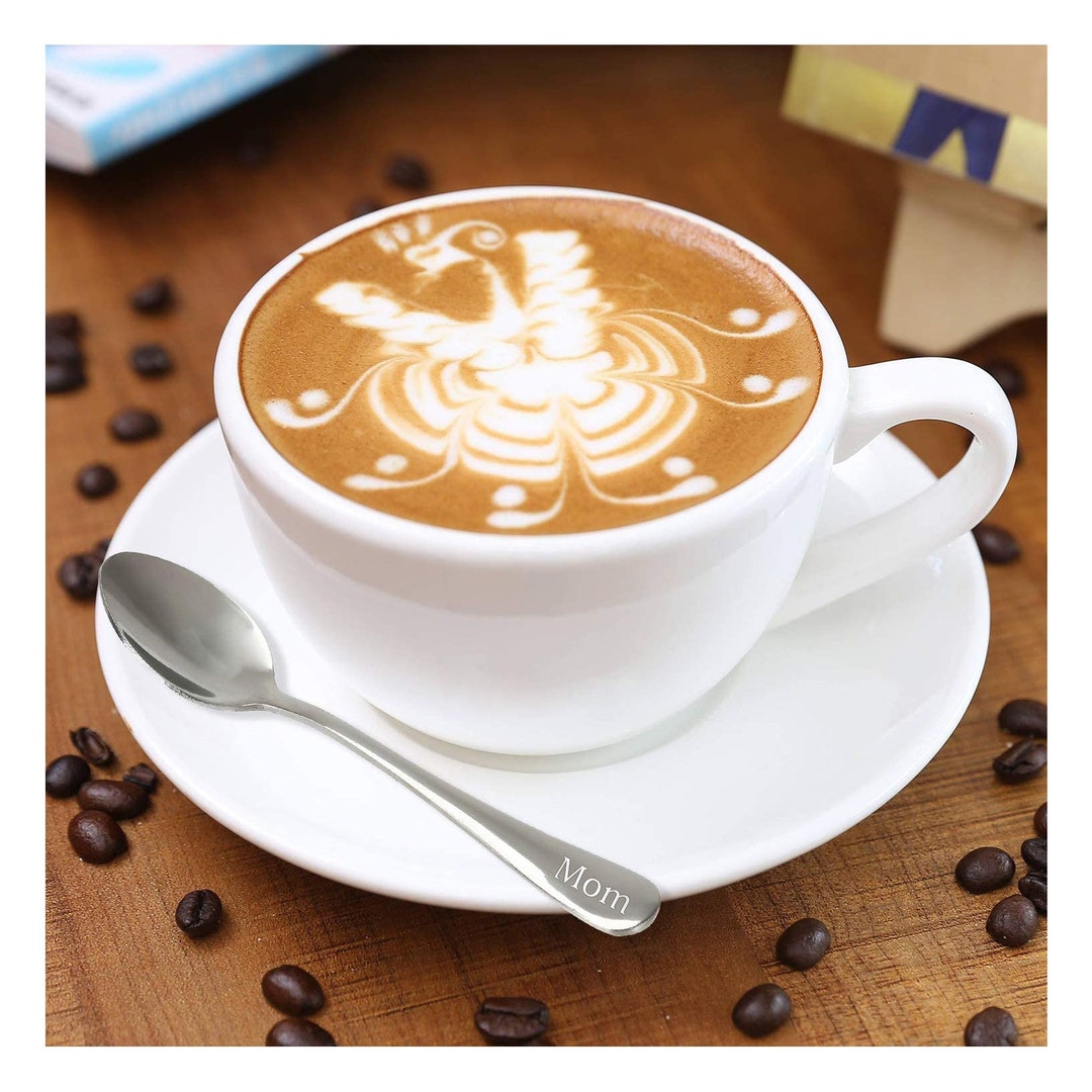 Personalized Coffee SPOON Small Espresso Utensil Dessert Wedding Favors ...