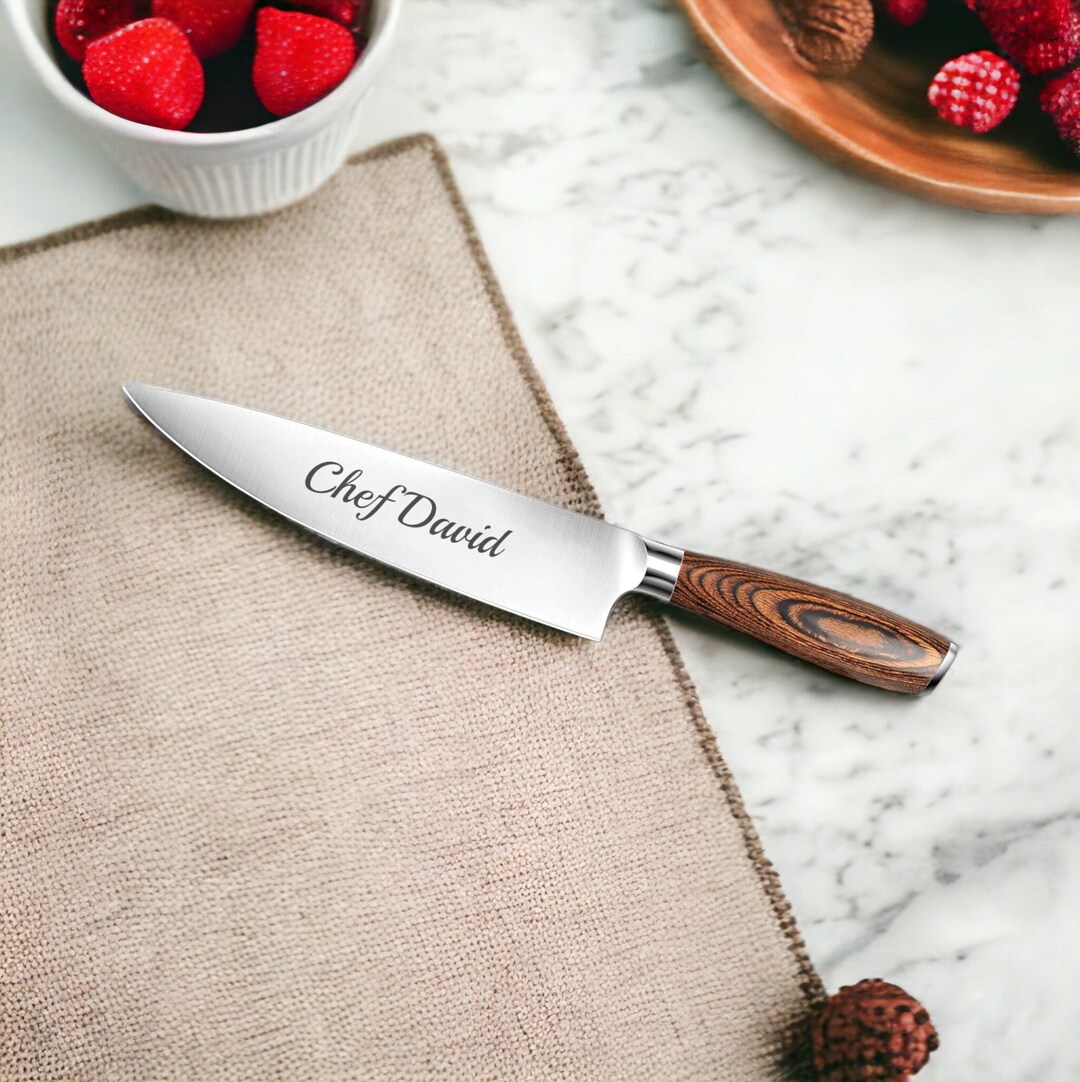 Personalized CHEF KNIFE Chefs Knives Knife Kitchen Cooking Groomsmen ...